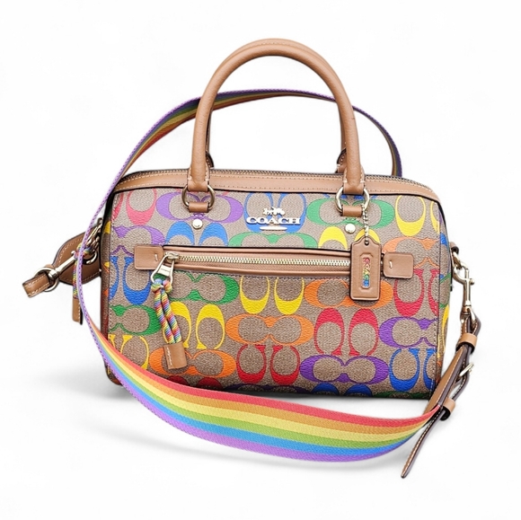 Coach | Bags | Coach Rainbow Signature Satchel | Poshmark